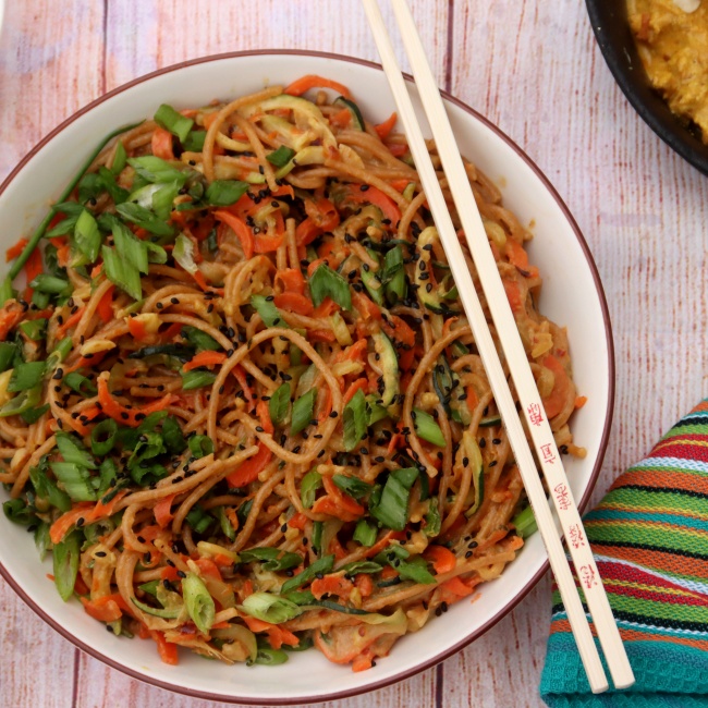 Spicy Sesame and Scallion Noodles