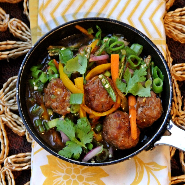 Indo Chinese Chilli Chicken Meatballs - Spice Chronicles