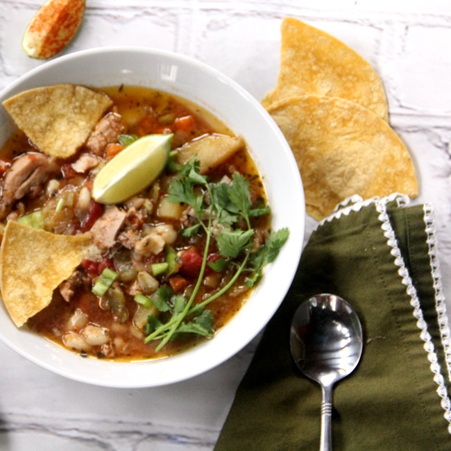 Fragrant Chicken Hominy Soup - Spice Chronicles